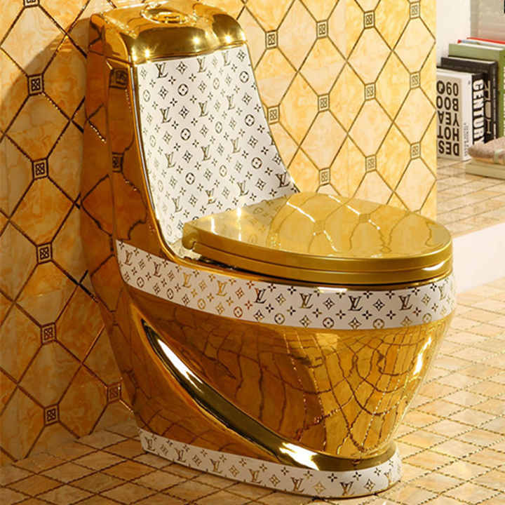 Alibaba China New Design Water Tank Arabic Gold Toilet for Sale