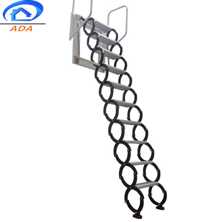 Outdoor Black Collapsible Wall Mounted Ladder - Safe & Durable