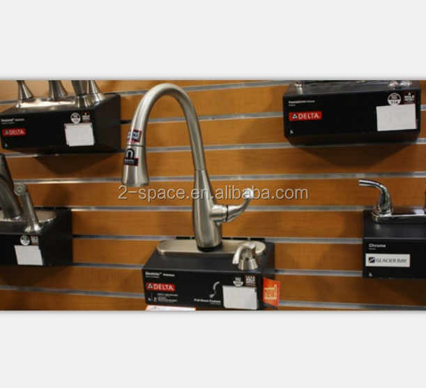 Custom Slatwall Acrylic Kitchen Faucet Display Rack