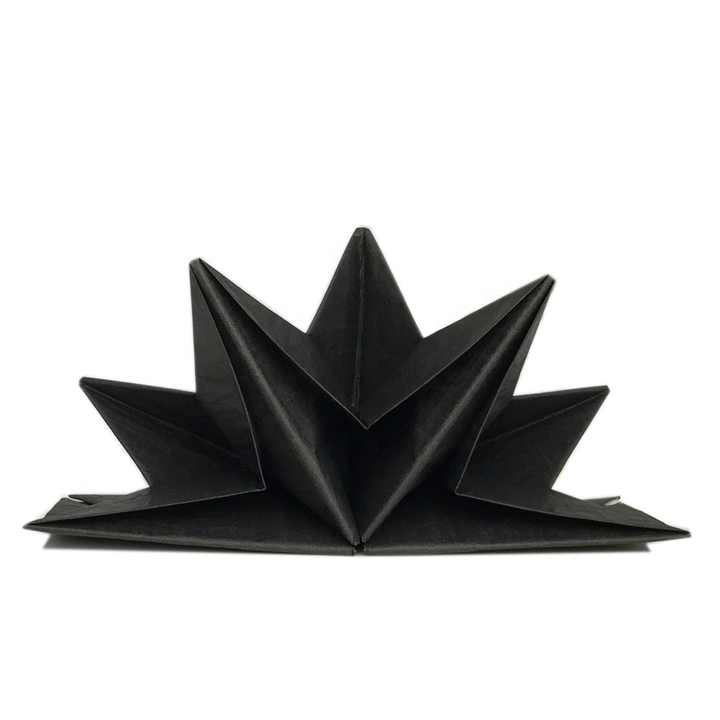 Santian 3-Layer Black Pre-Folded Napkins - Perfect for Parties