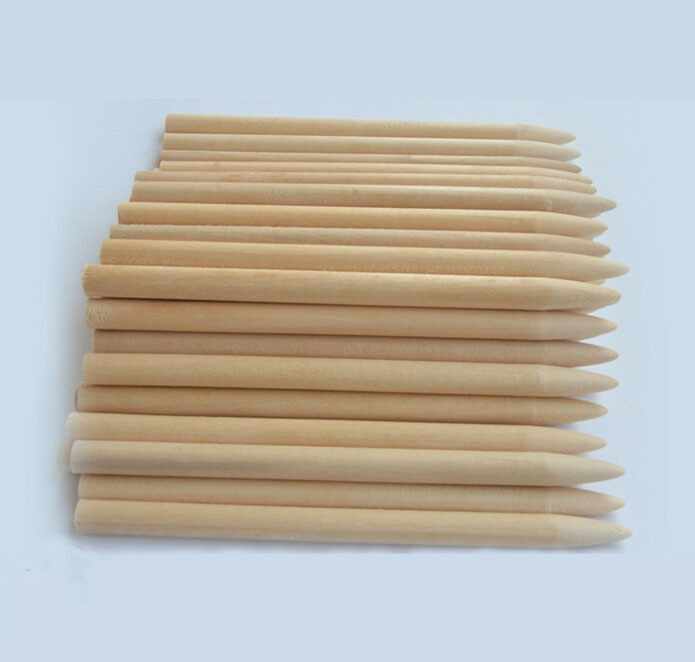 200*5mm Natural Wood Round Sharp Point Sticks,Wood Crafts Birch Wood ...