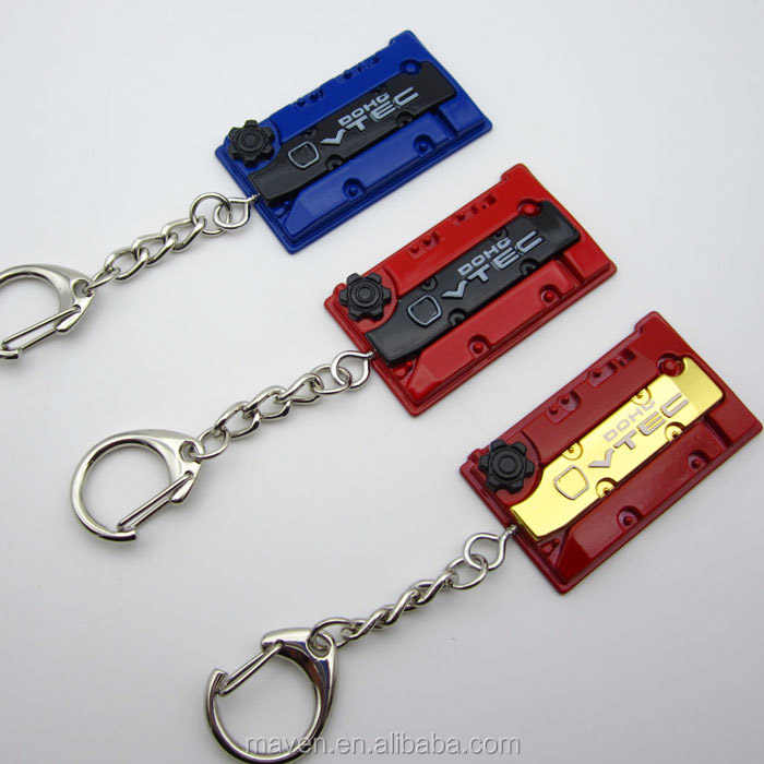 Zinc Alloy Racing Car VTEC Engine Head Valve Cover Keychain