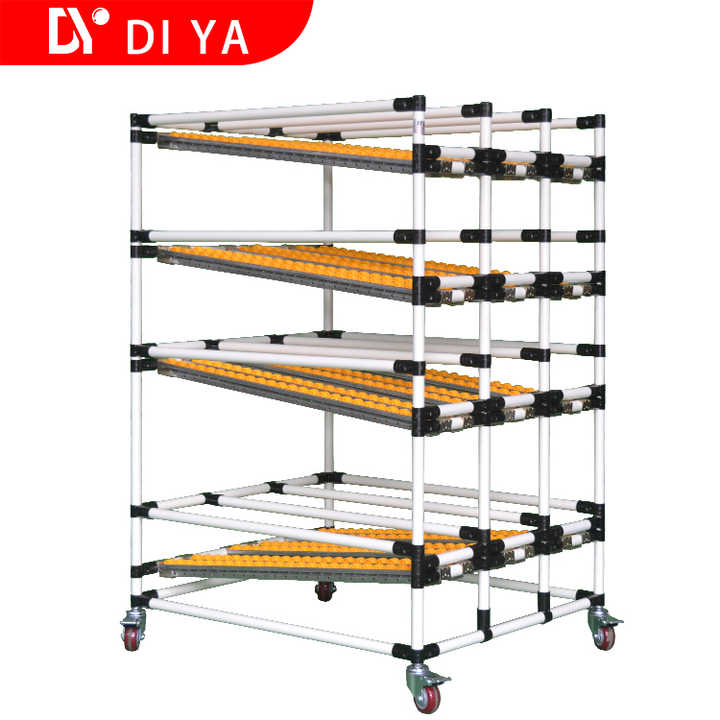 DY41 Pipe Rack Storage System in Workshop with Roller Track
