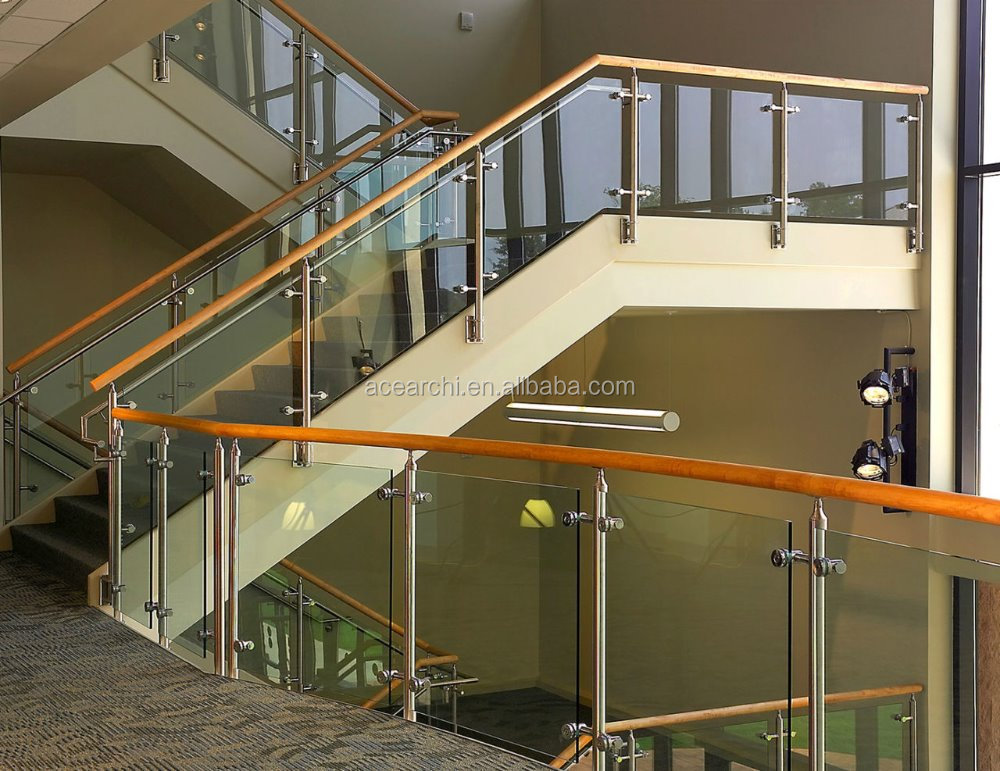 Verified Supplier Glass Balustrade With Wood Handrail 2k+ | Alibaba.com