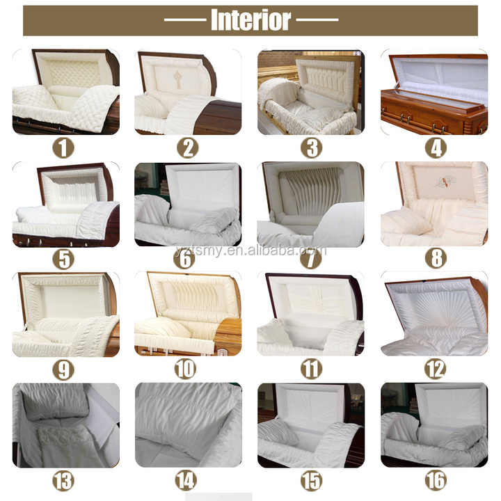 High Quality Wooden Coffin Interior Emperor Casket Interiors Fabrics ...