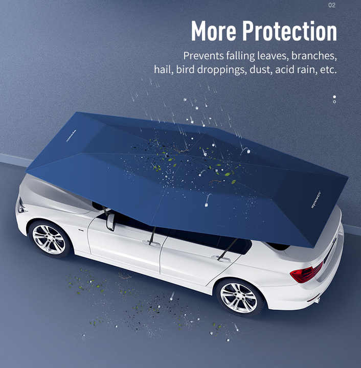 4.2M Semi-Automatic Car Umbrella - All Weather Protection