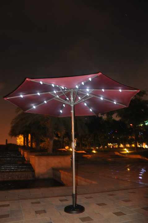 2019 China Hot-sale Customized logo Patio Beach Umbrella Solar Panel ...