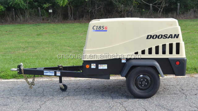185 CFM 80-125 PSI C185WKU Diesel Doosan Portable Air Compressor