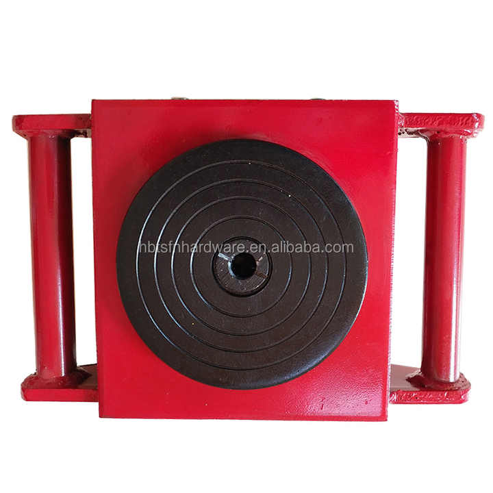 4 Wheels Rotating Round Platform Cargo Trolley Roller Skid