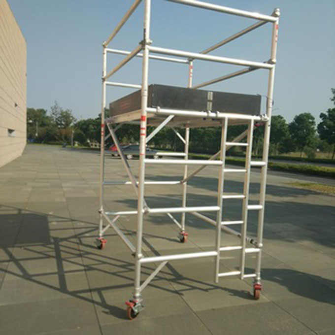 Double Width Aluminium Mobile Scaffolding Tower 20M Height