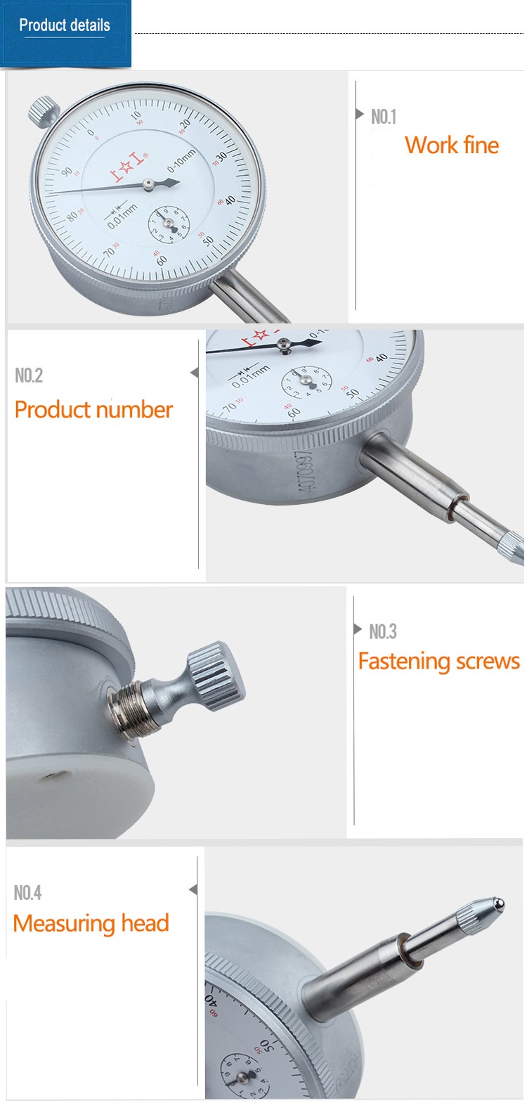 Dial Indicator Metric 0-30mm 0.01mm Dial test indicator Products from ...