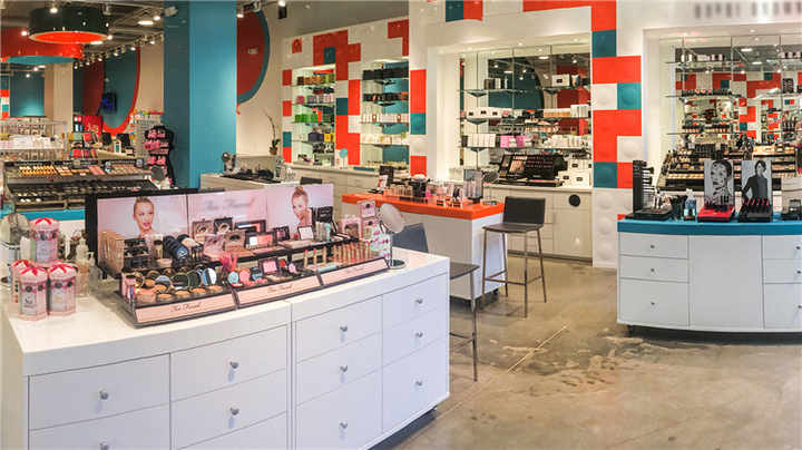 Customized Cosmetics Store Furniture - Modern Display Shelves