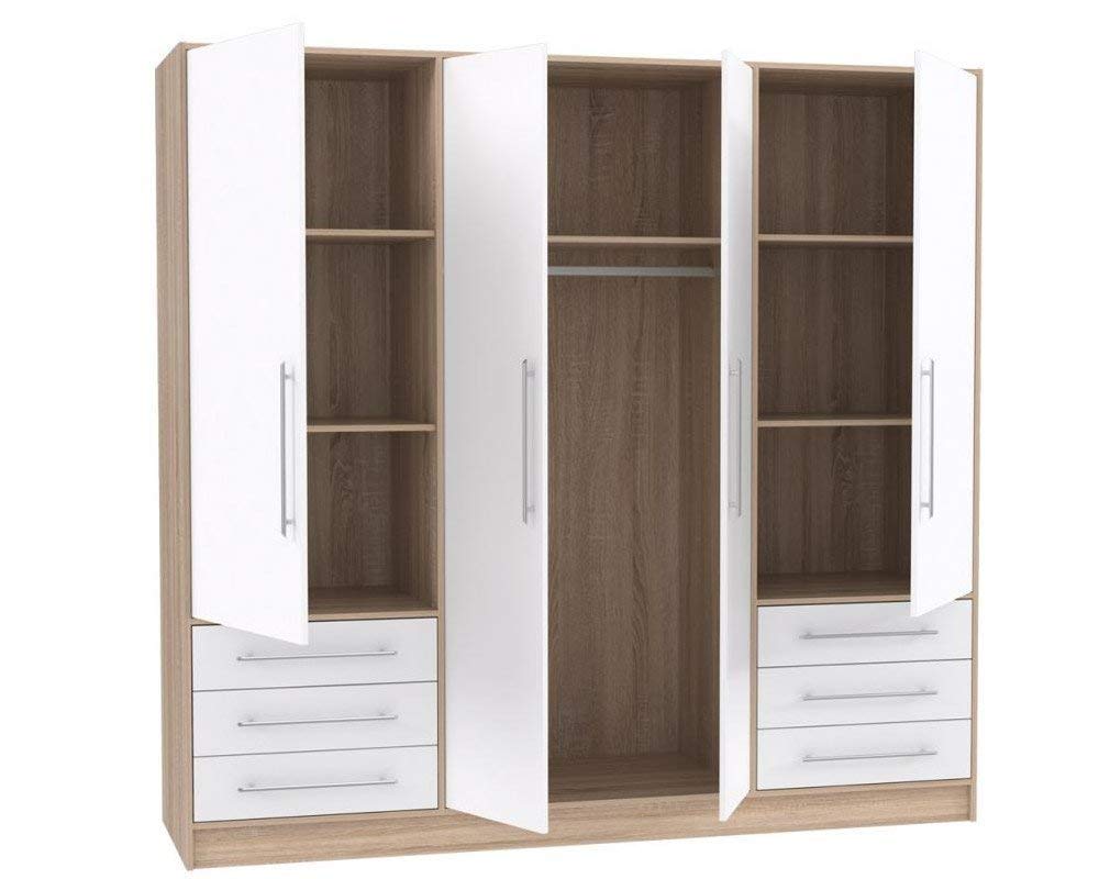6 Door Wooden Wardrobe - Stylish Storage Solutions
