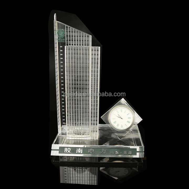 3d Crystal Building Model for Company Souvenir Gifts Crystal Figurines ...