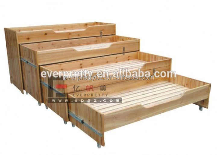 Daycare Beds for Kids - Stackable Wood Single Children Bed