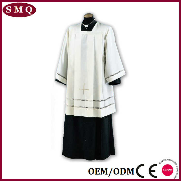 Vintage White Surplice Clergy Priest Vestment - SMQ