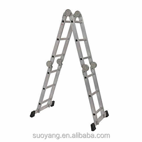 Folding Ladder - Heavy Duty 16 Feet Tall Industrial Ladder