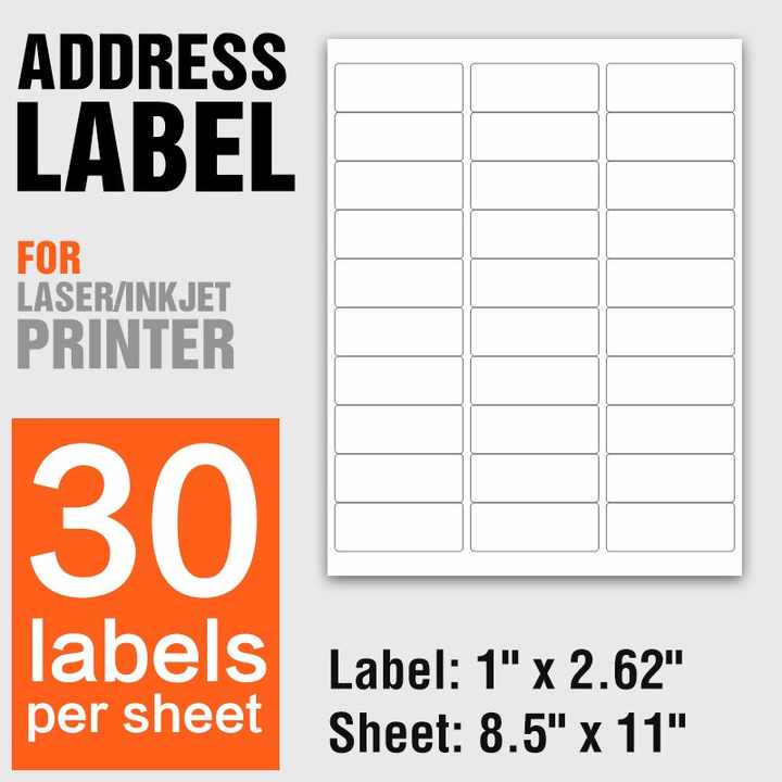 A4 Letter Size 8.5 X 11 Label Paper - Self Adhesive Stickers