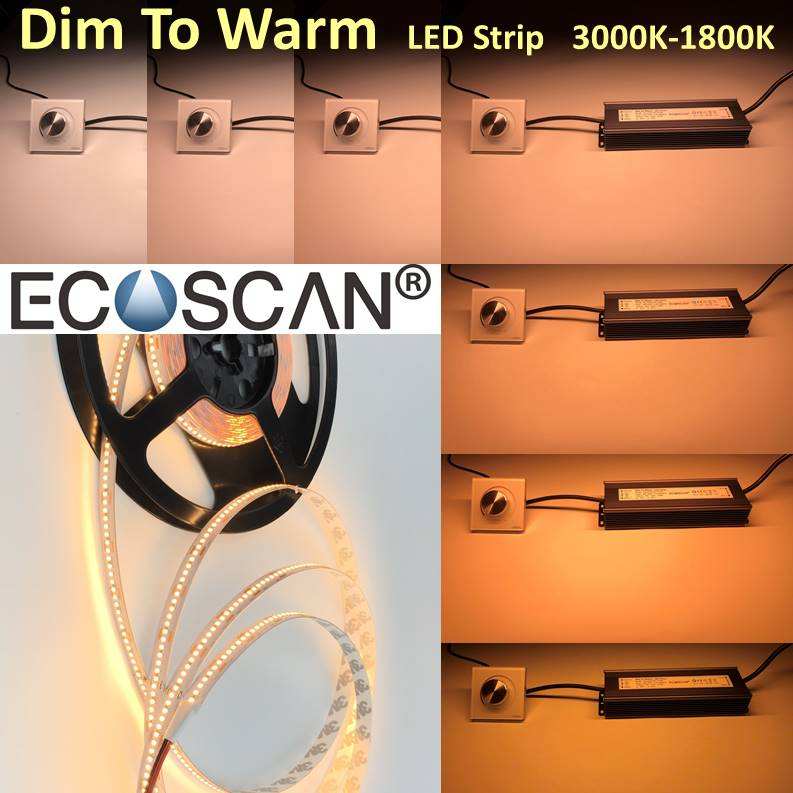 192LED SMD2216 Dim to Warm 24V 3000K-1800K LED Strip Lights| Alibaba.com
