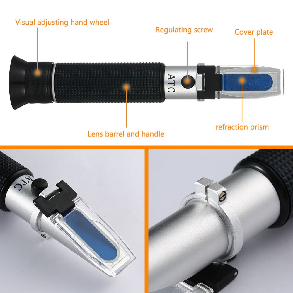Refraktometer 0 100 Brix - Presisi untuk Industri & Laboratorium