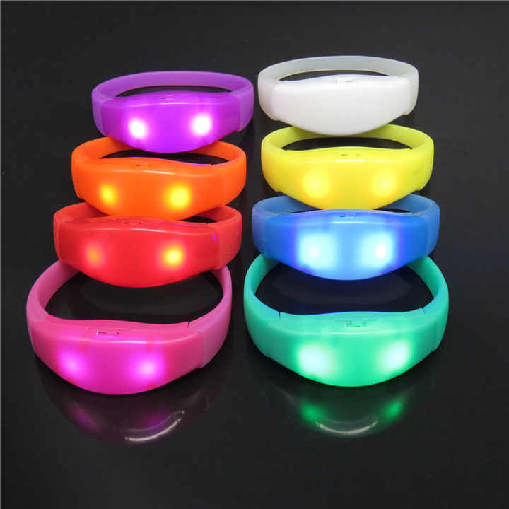 OEM Logo Silicone LED Wristband - Sound Activated Flashing Light