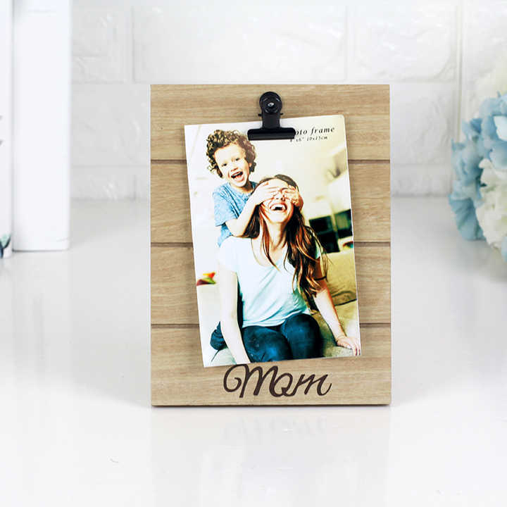 Customized Burly Wood Solid Desktop Laser Photo Frame