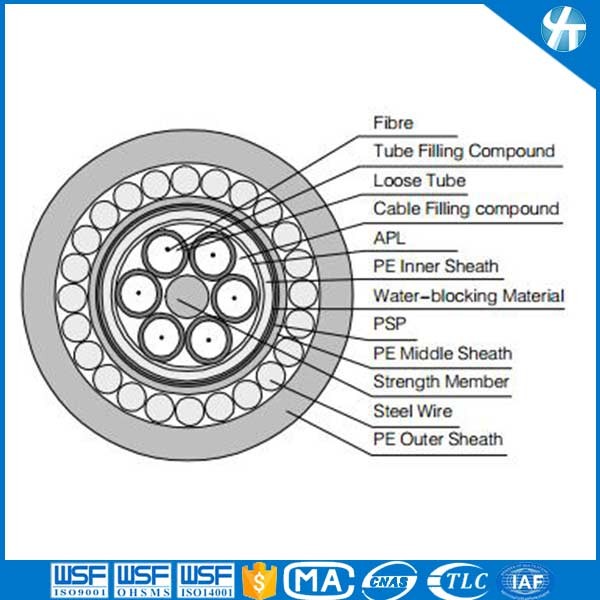 Fiber Optic Cable Yuantong - G652D 24-Core Solid Conductor