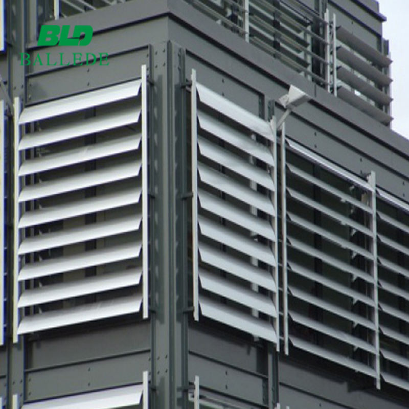 Outdoor Sun Control Vertically Airfoil Louvers System for Buildings