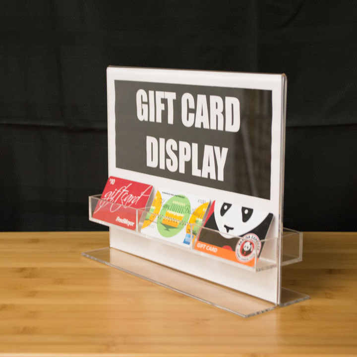 Clear Acrylic Gift Card Holder - Modern Display Solution