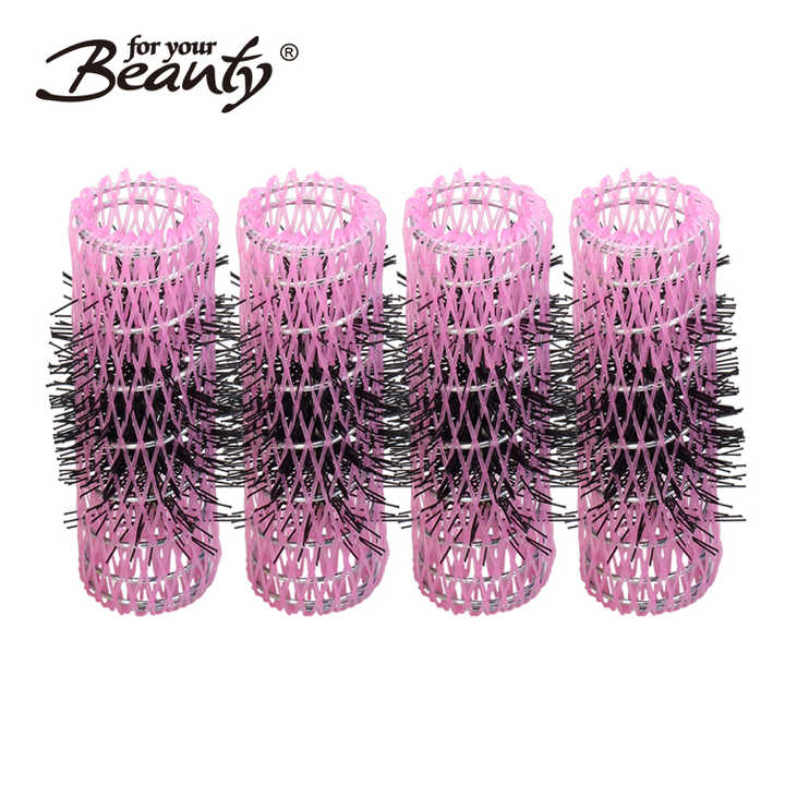 8x Pink Hair Wire Mesh Brush Roller - DIY Curling Styling
