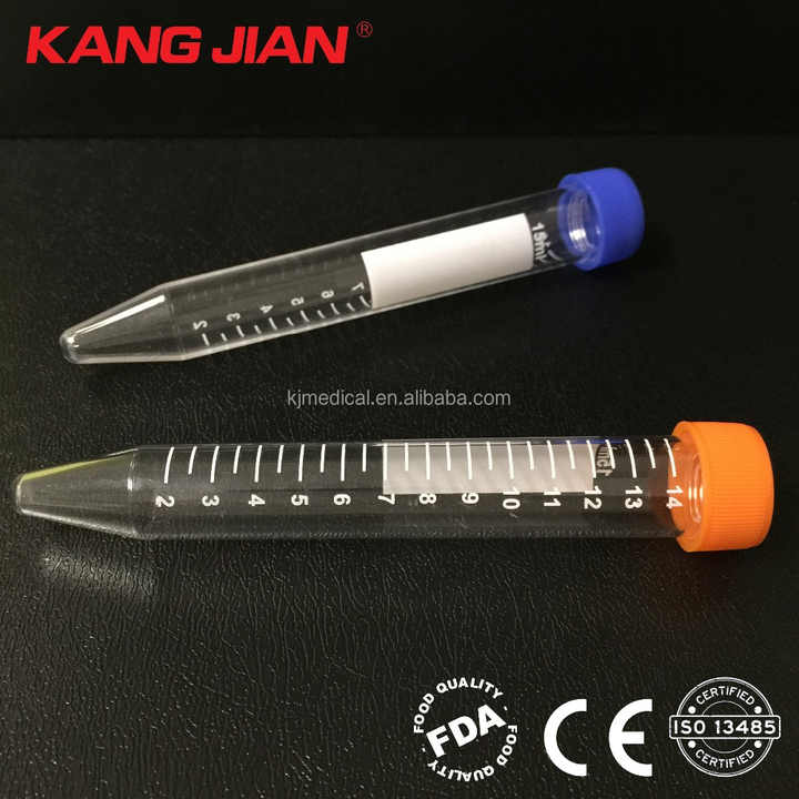 10ml 15ml Conical Centrifuge Tubes with Clear Black Graduation