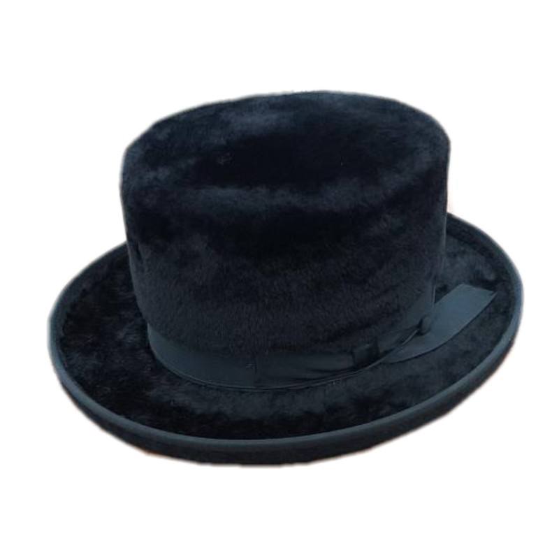 Jewish Black Hat - High Quality Wool & Fur Felt Style