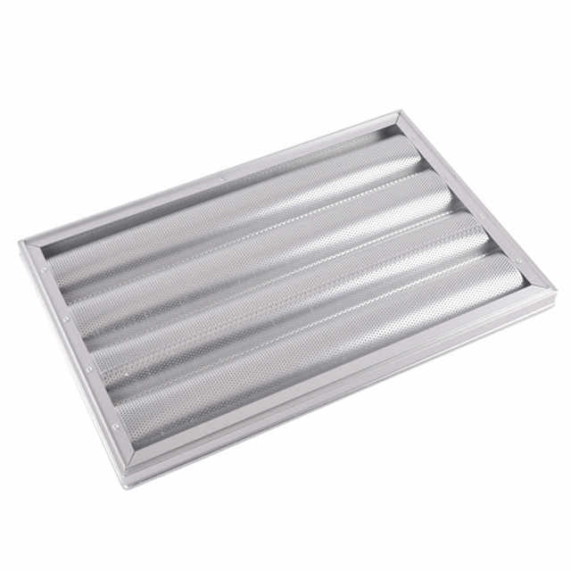 Aluminum Perforated French Loaf Bread Baking Pan - 4 Slots