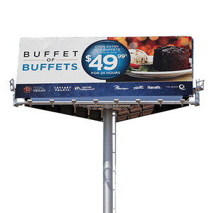 Advanced rotating three sides outdoor advertising billboard steel ...