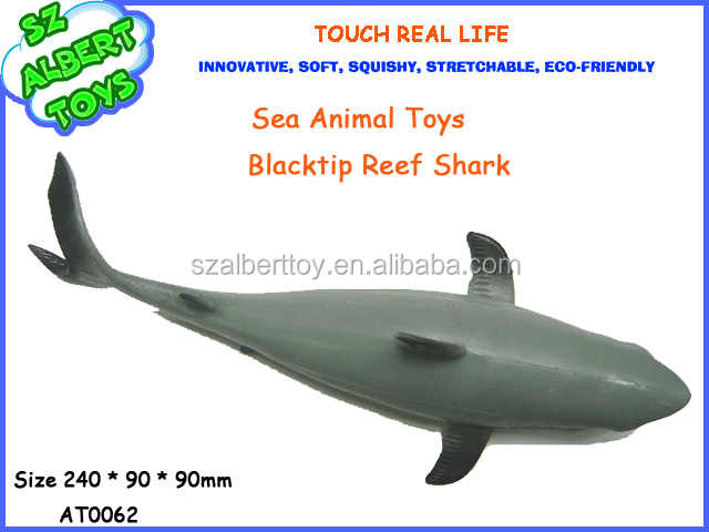 Plastic Squishy Realistic Blacktip Reef Shark TPR Toys