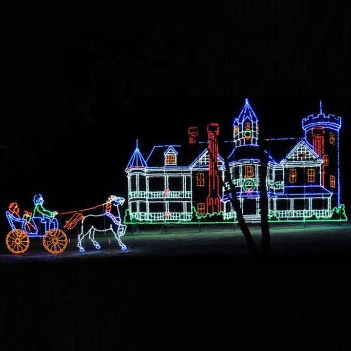 Outdoor 2D Rope Light Nativity Scene 3 Wise Men Rope Light Christmas ...