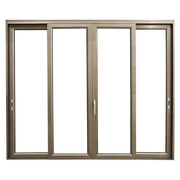 champagne color aluminium sliding window / glass window Foshan factory ...