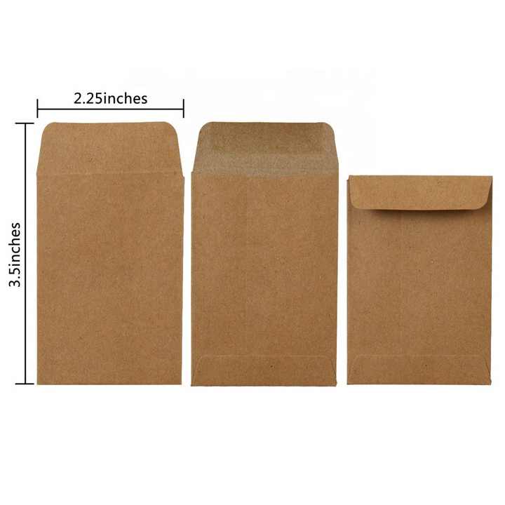 Small Coin Envelopes - Kraft Paper Self-adhesive