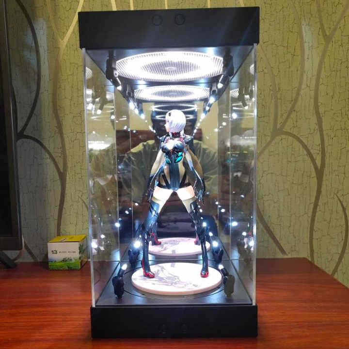 LED Lighted Acrylic Display Case for 12 Inch Figure 1/6 Scale Collectible