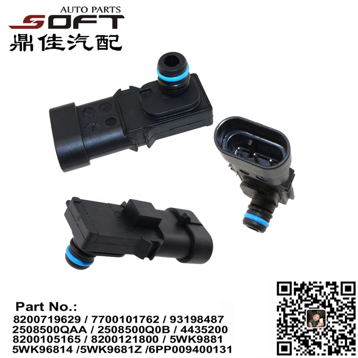 Map 进气压力传感器 8200719629/7700101762/93198487/2508500 Qaa 适用于雷诺 Largus ...
