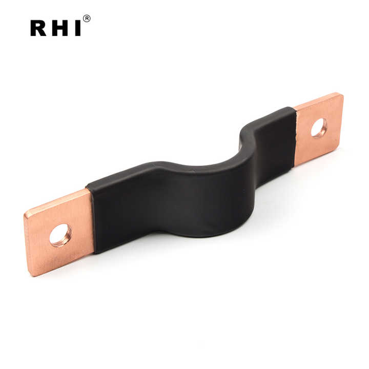 Insulated Copper Laminated Busbar with Black Heat Shrink Tube