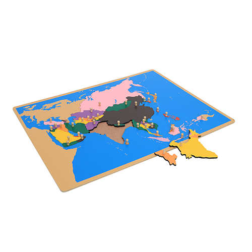 Montessori Puzzle Map of Asia Geography Montessori Materials Learning ...