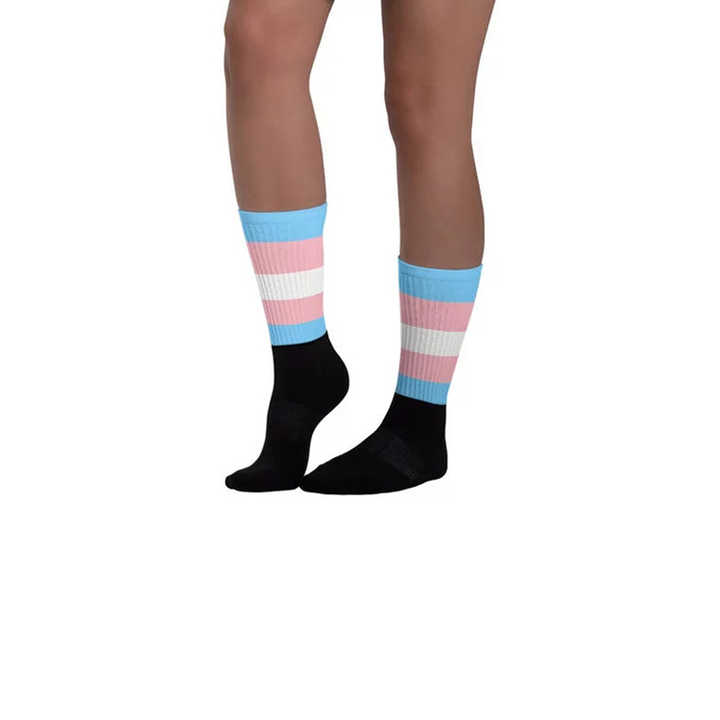 Transgender Pride Flag Socks - Fun, Sustainable, and Durable