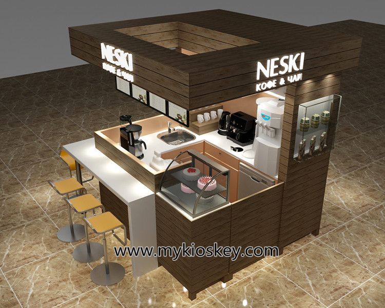 diseño de quiosco de comida rápida elegante para la visualización de ...