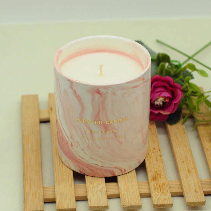 Rose and Oud Luxury Marble Harvest Moon Scented Candles