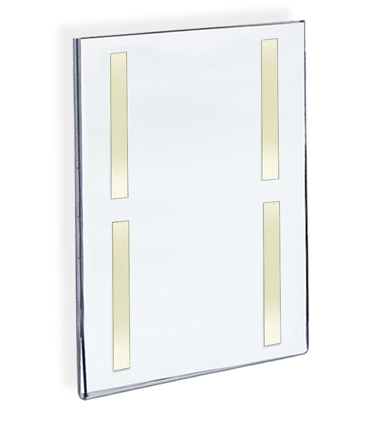 Acrylic Vertical Wall Mount Document Holder with Tape