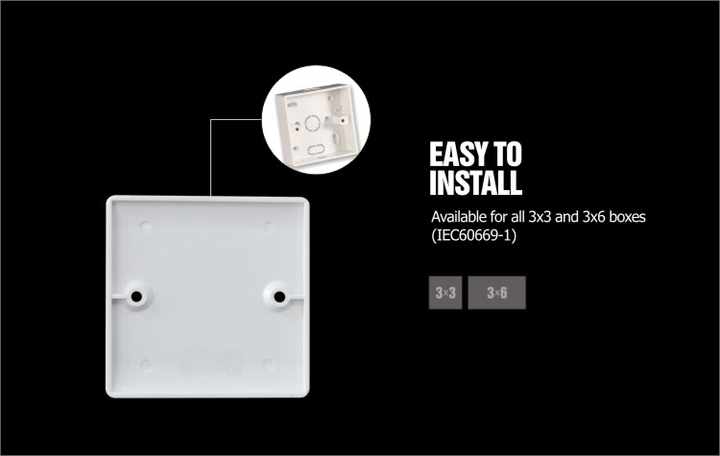 White Color 86mm*86mm 1 Gang Blank Wall Switch Socket