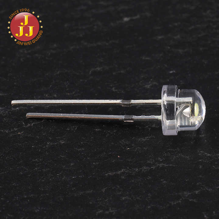 Low Voltage 5mm White LED Diode with Built-in Resistor