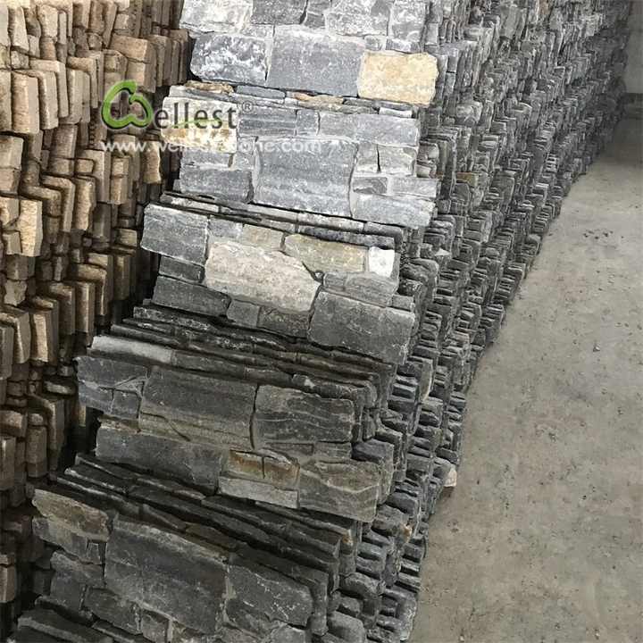 Blue Quartzite Stacked Natural Stone Cladding for Exterior Wall