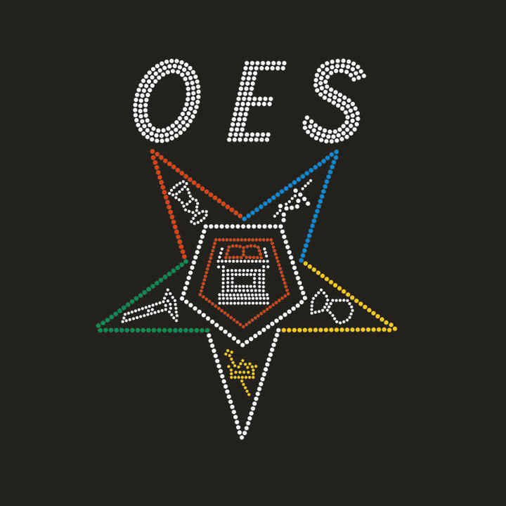 Wholesale OES Eastern Star Rhinestone Transfer Templates